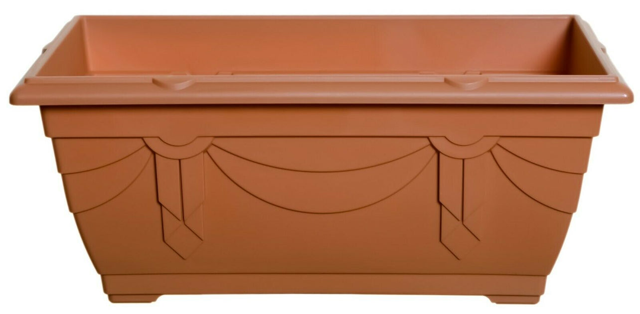 Large Plastic Trough Planter 40cm Terracotta Window Box Planter Garden ...