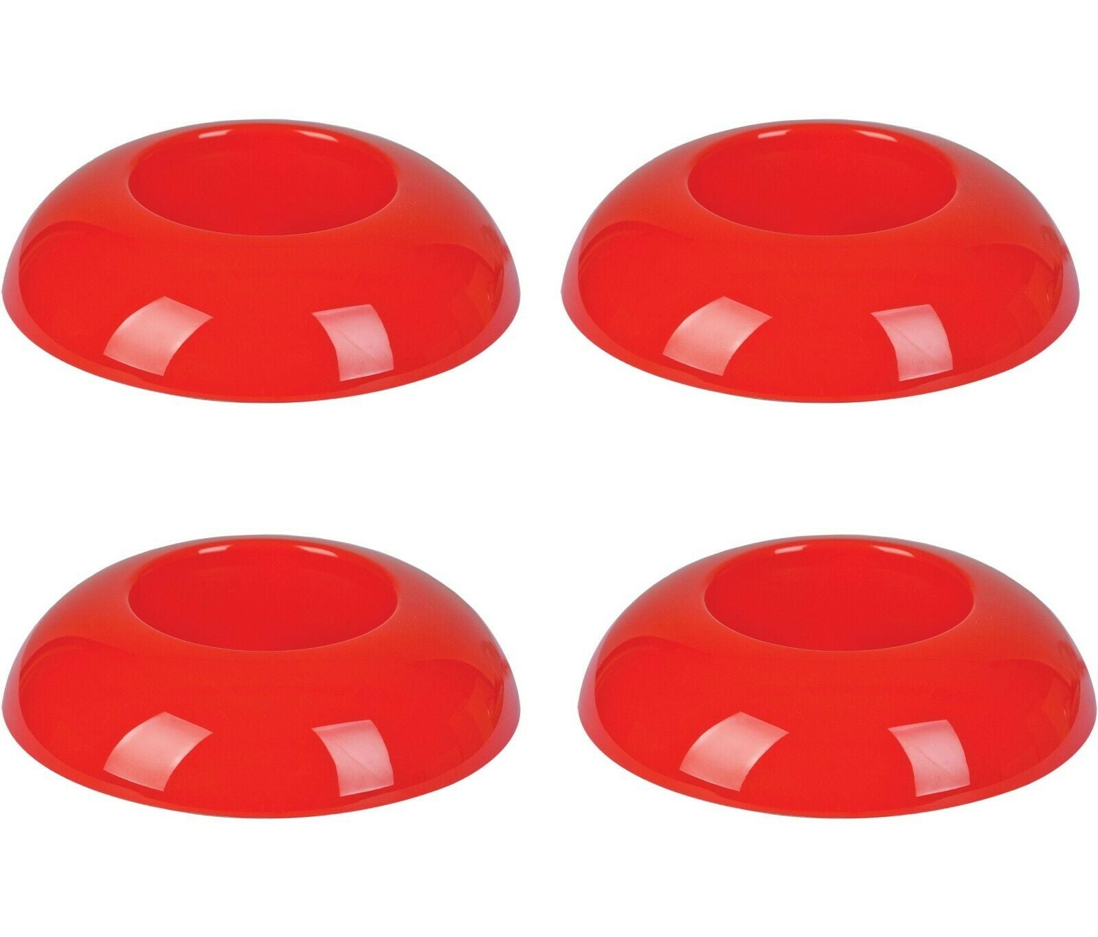 Set of 4 Red Oasis Foam Containers Flower Plant Pot 9.5cm Round Brick ...