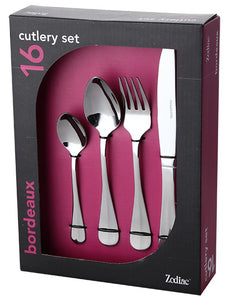 Zodiac 16 Piece Stainless Steel Cutlery Set Bordeaux Style — Cheerful ...