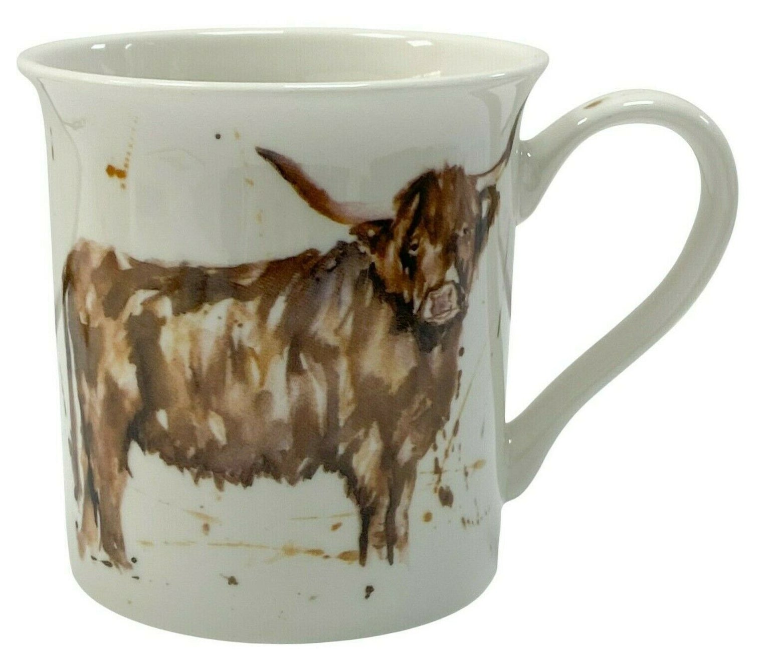 Set Of 4 Leonardo Fine China Large Mugs & Coaster Gift Set Country Bul ...